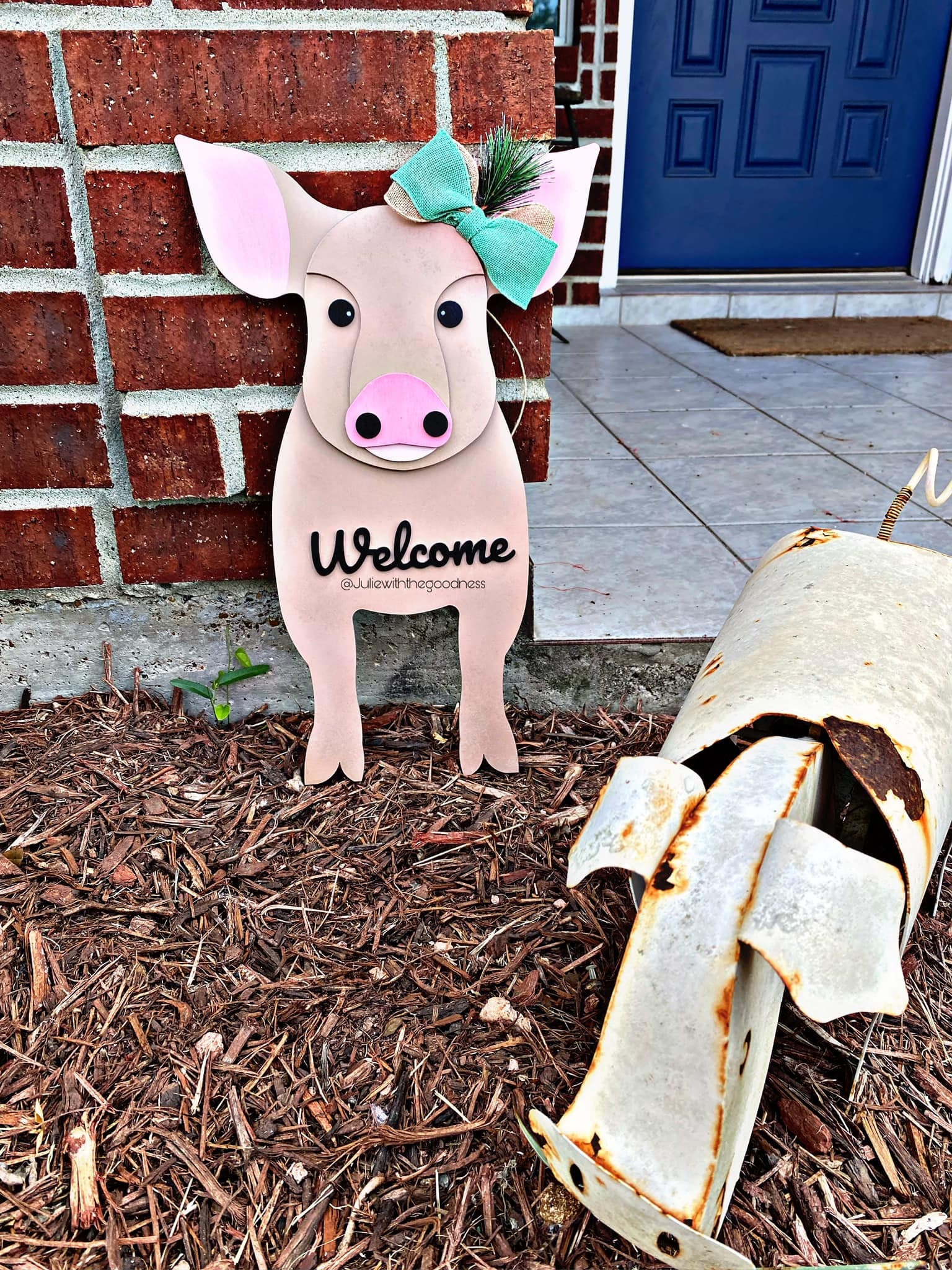 Pig Head Custom Hanger Cut Out Pig Sign for Front Door - Etsy