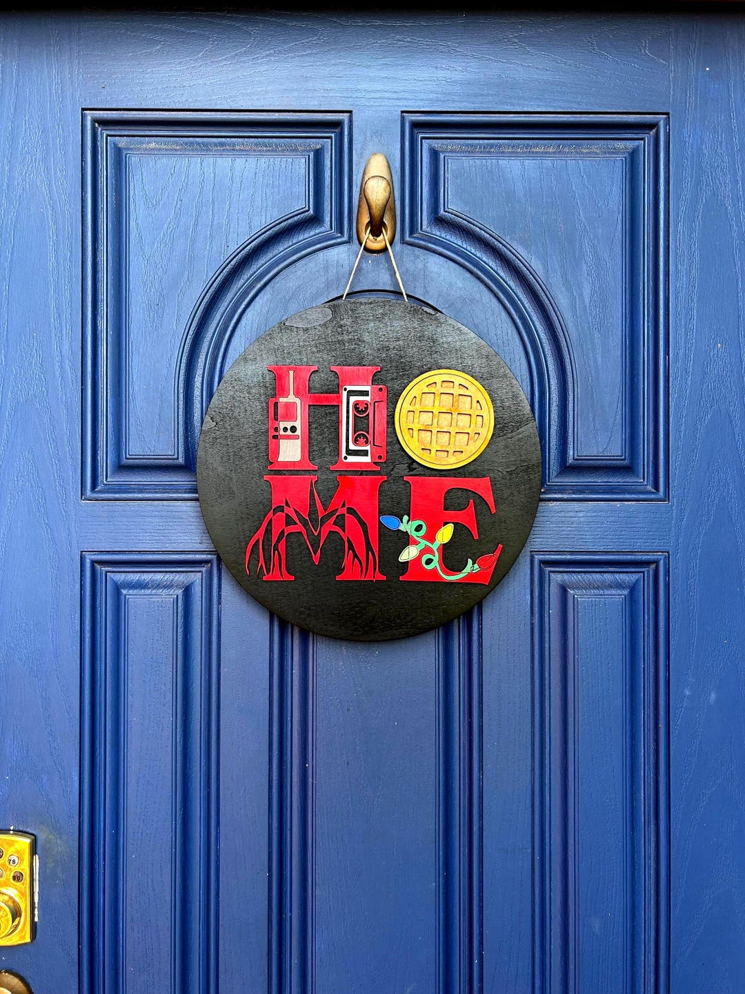 Stranger Things Door Hanger: Eleven Waffles Halloween Decor - Etsy