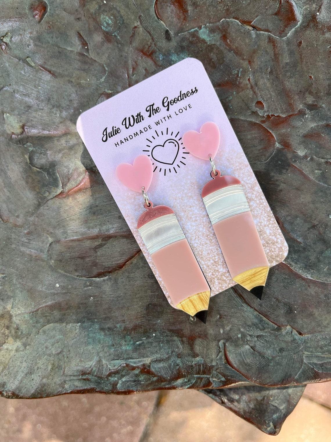 Teacher Appreciation Earrings Teach Educate Pencil Principal End of ...