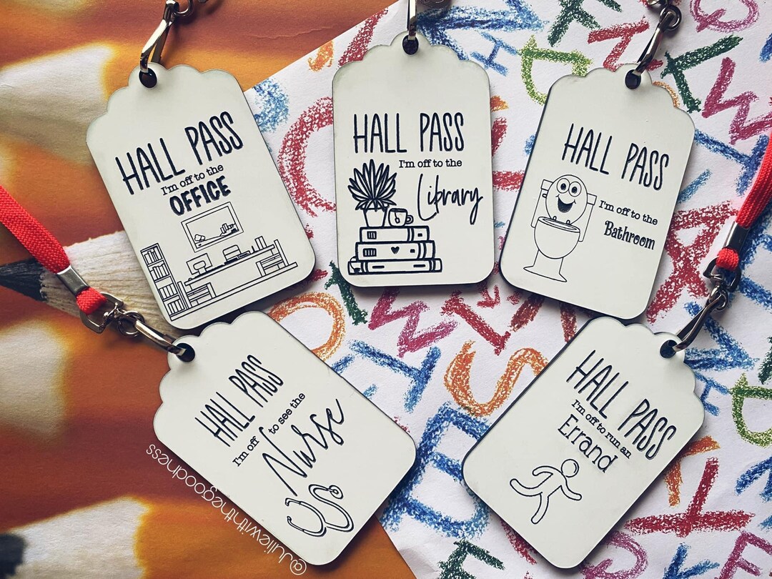 Hall Passes, Teacher Gifts, Back to School, Classroom Supplies ...