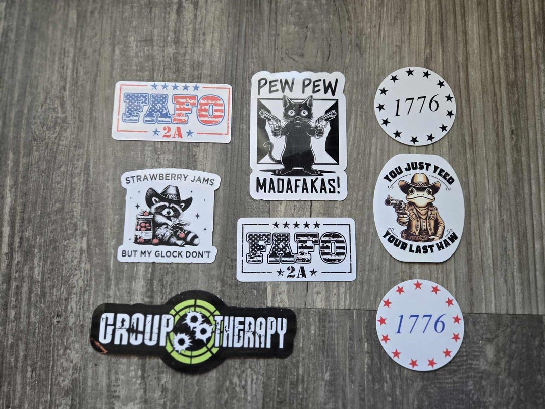 Funny 2A Sticker Set - Patriotic and Tactical Humor Stickers - 8-pack ...