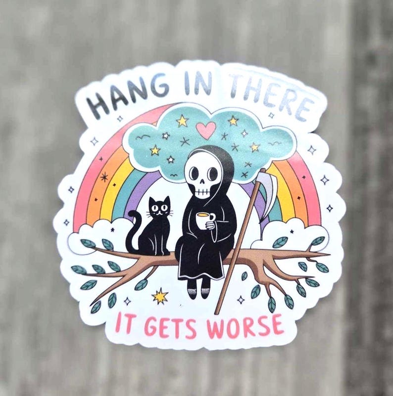 Funny Sarcastic Sticker Set: Dark Humor Vinyl Decals - Etsy