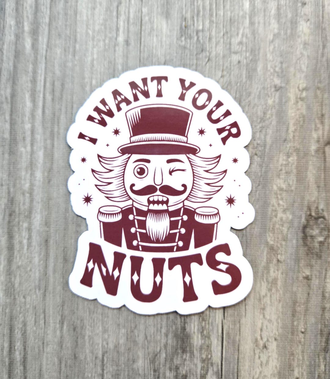 Cheeky Nutcracker Christmas Sticker | Naughty Holiday Humor Vinyl - Etsy