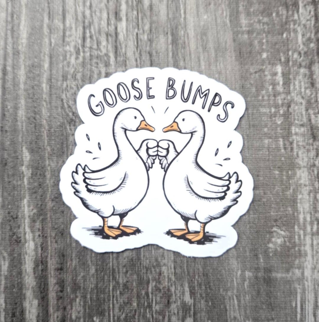 Goose Bumps Sticker: Funny Fist Bump Geese Vinyl Decal - Etsy