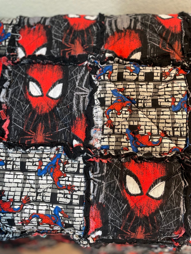 Spider-man Web Crawler Quilted Throw - Etsy