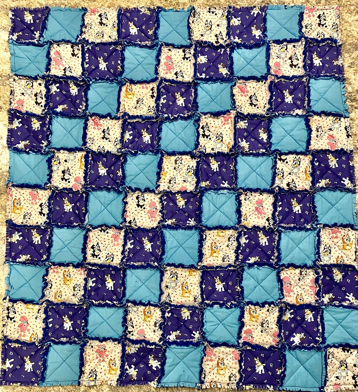 Bluey Quilted Throw - Etsy