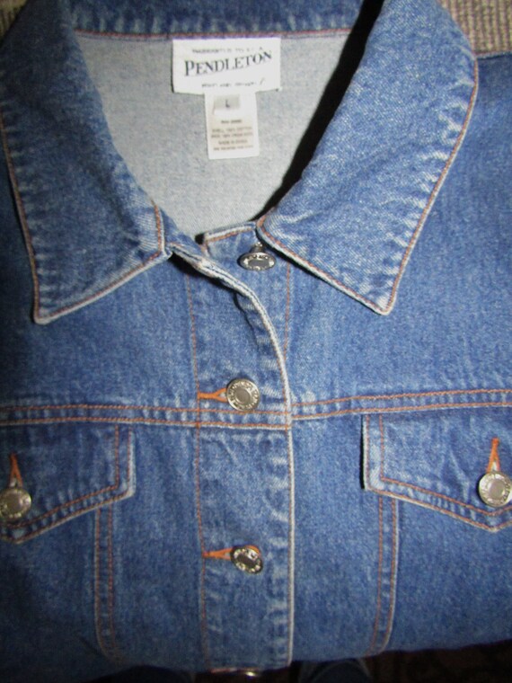 Pendleton ~ Denim ~ Vest ~ Wool Blanket Back ~ Mint … - Gem