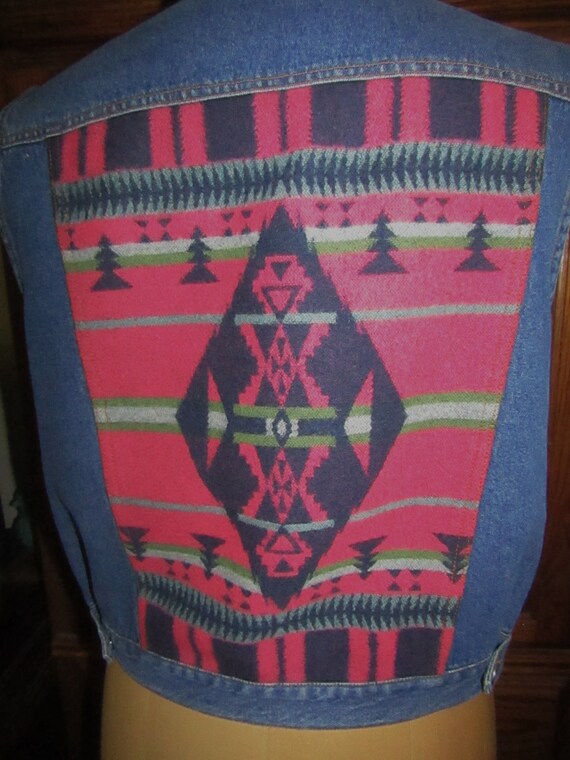 Pendleton ~ Denim ~ Vest ~ Wool Blanket Back ~ Mint … - Gem