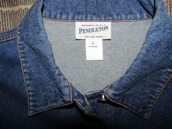 Pendleton ~ Denim ~ Vest ~ Wool Blanket Back ~ Mint … - Gem