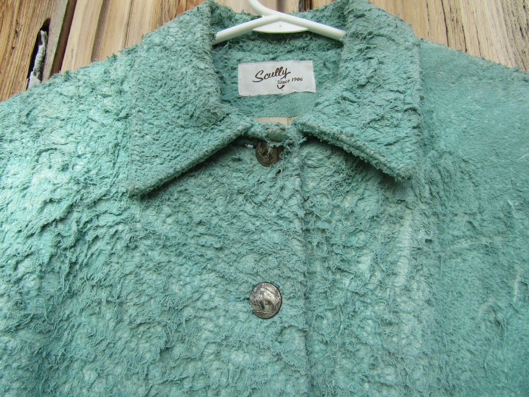 Scully ~ Turquoise Suede ~ Rough Out ~ Jacket ~ Nickle Buttons ...
