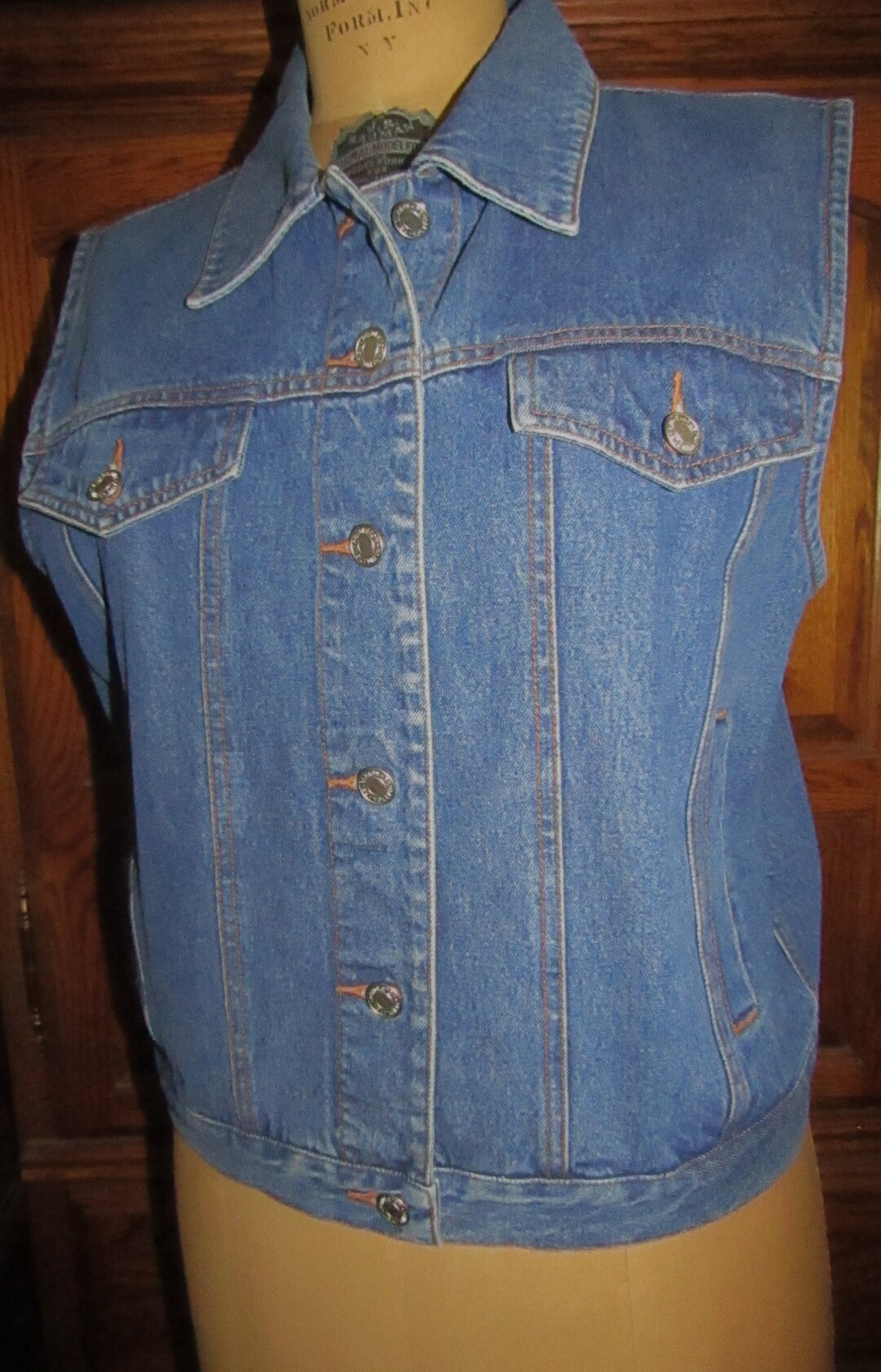 Pendleton ~ Denim ~ Vest ~ Wool Blanket Back ~ Mint ~ Women's Size ...