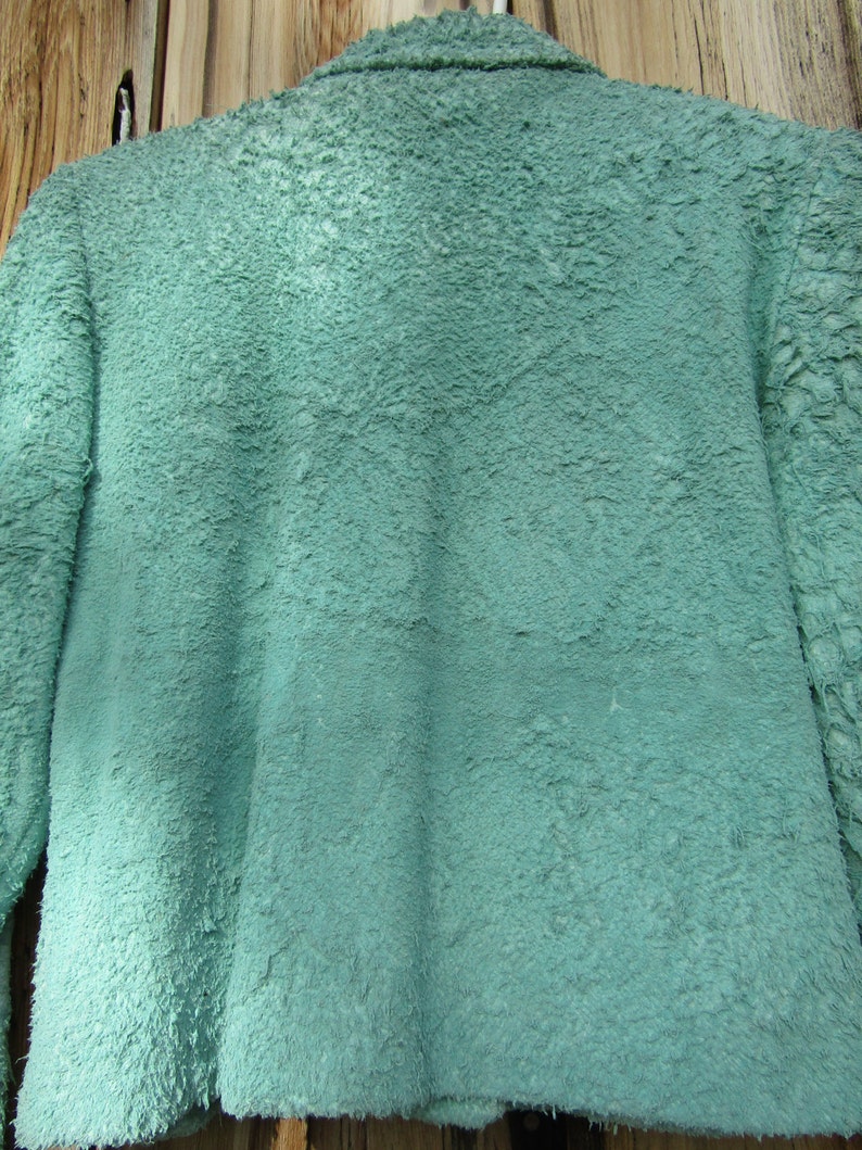 Scully Turquoise Suede Rough Out Jacket Nickle Buttons | Etsy