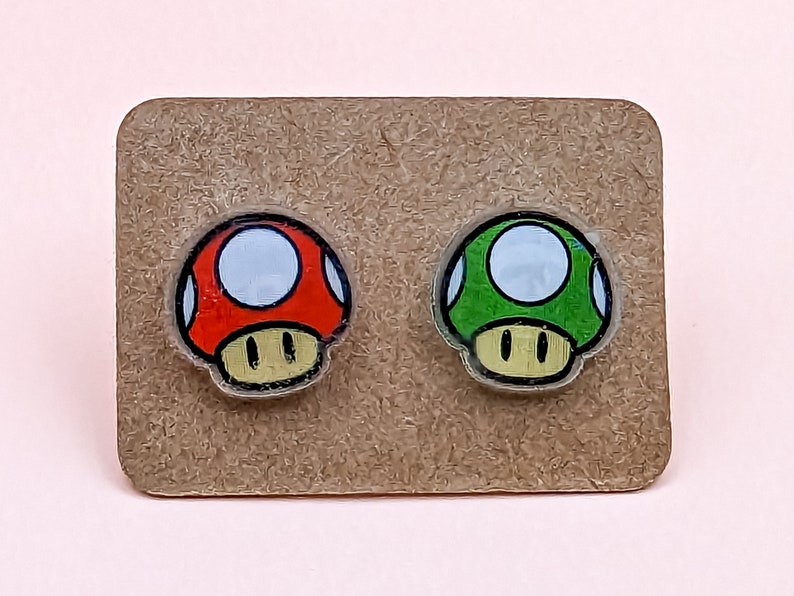Cute Mario Bros Stud Earrings Multiple Styles - Etsy