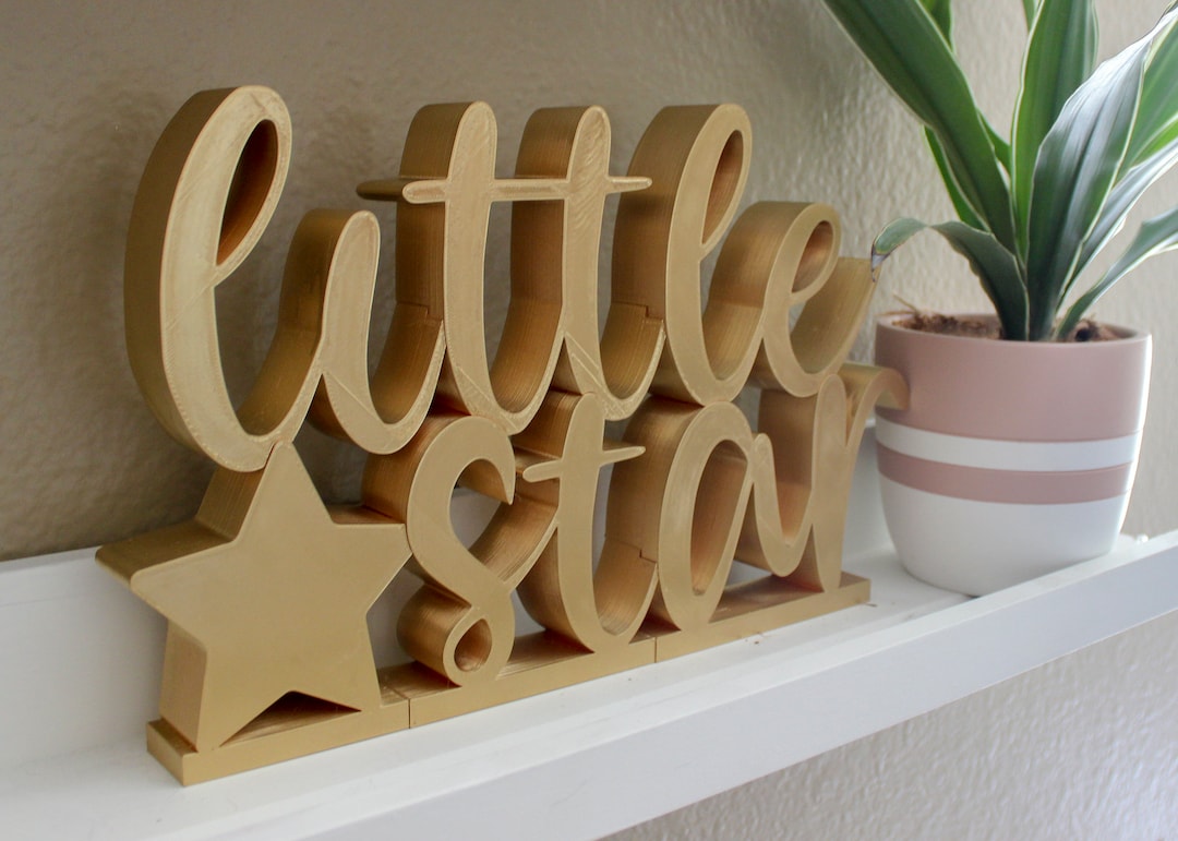Custom Personalized 3D Printed Name Sign Stand - Any Letters, Words ...
