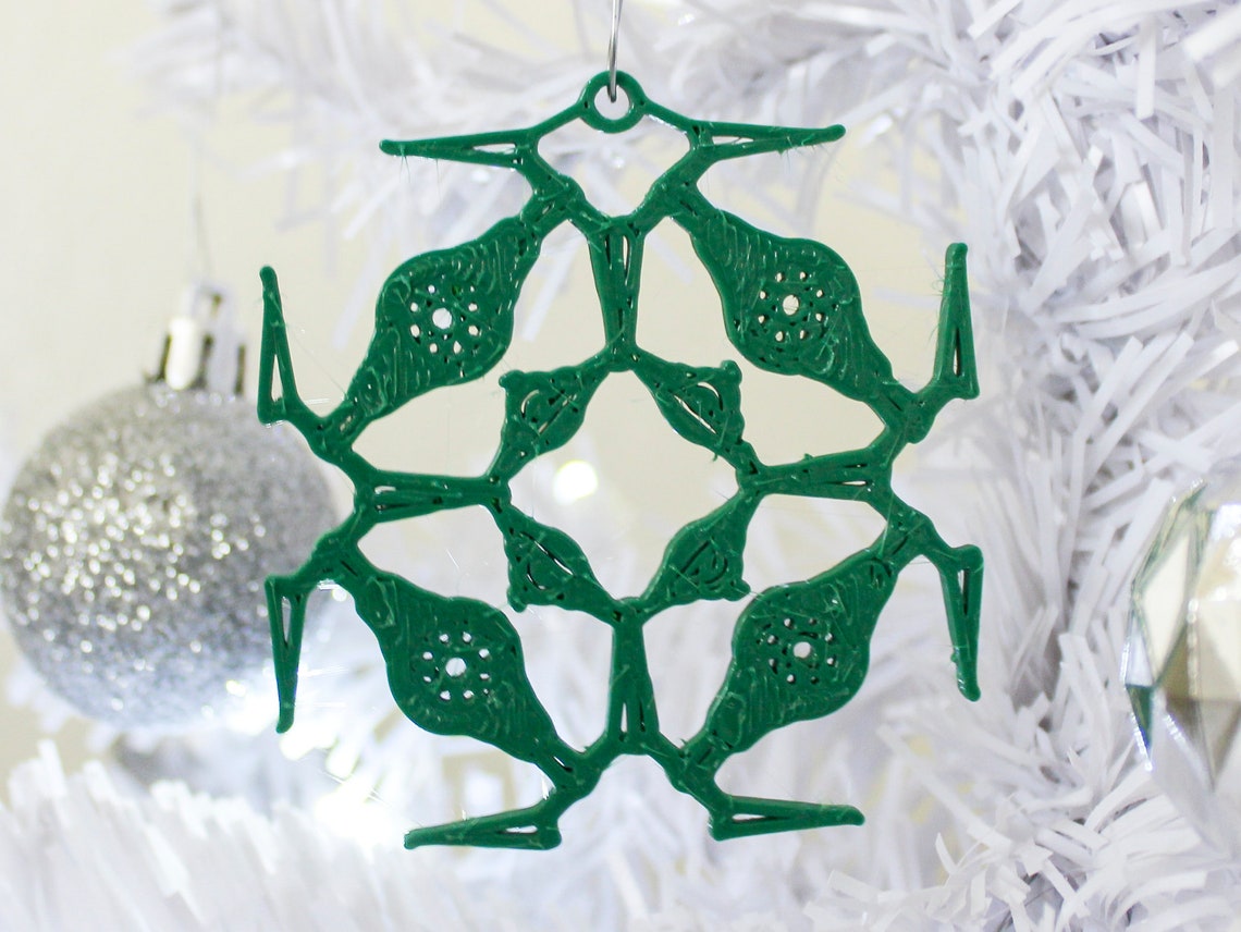 Tie Fighters 3D Printed Snowflake Ornaments - Etsy