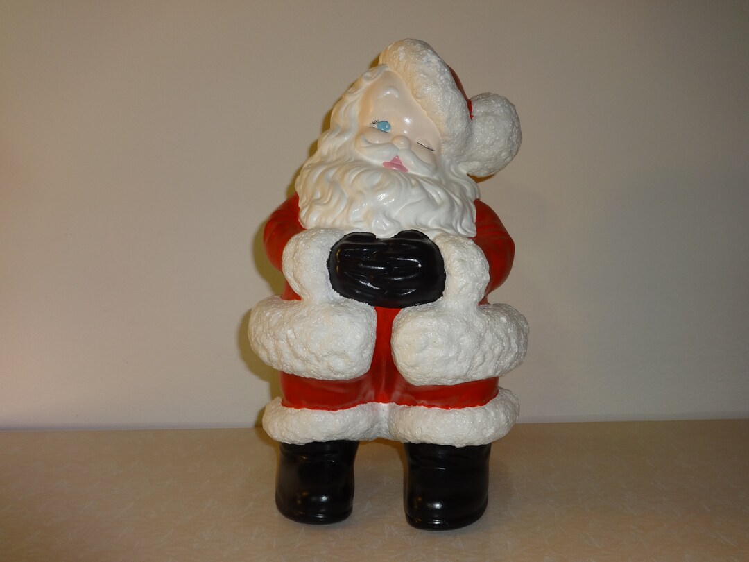 Vintage Atlantic Molds Standing Winking Santa Claus Ceramic Figurine - Etsy