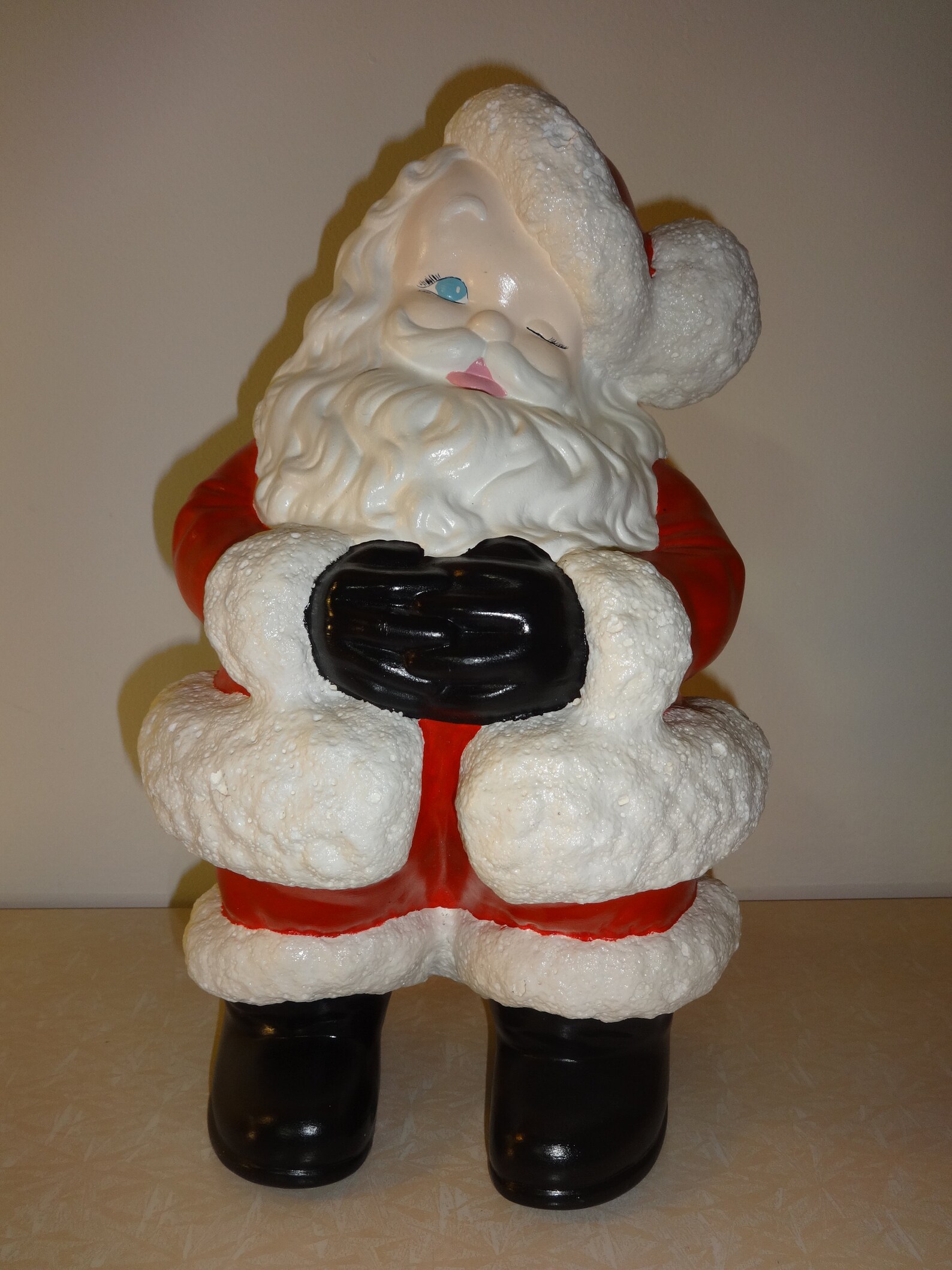 Vintage Atlantic Molds Standing Winking Santa Claus Ceramic Figurine - Etsy