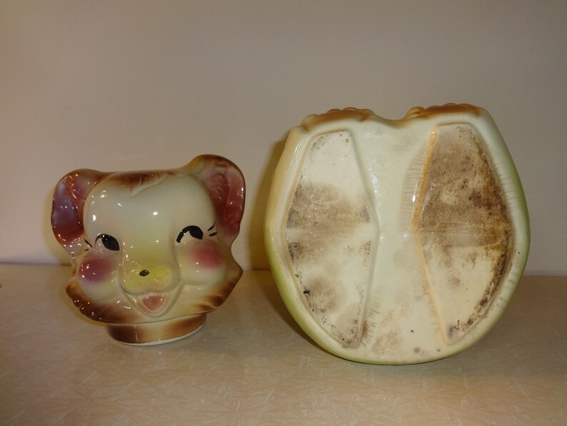 Vintage American Bisque Ceramic Teddy Bear Decorative Cookie Jar Mid ...