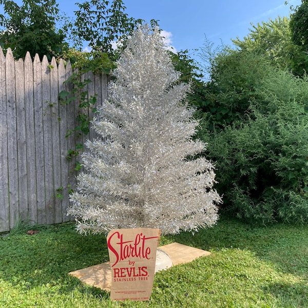 Vintage Silver Christmas Tree With Color Wheel - Etsy