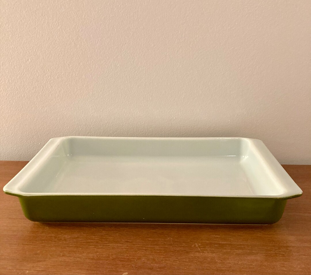 Vintage Pyrex 933 Avocado Green Verde Bakeware Lasagna Pan 13 X 9 ...