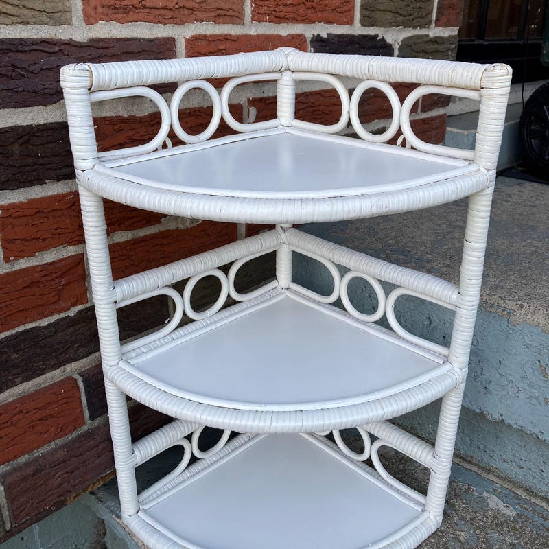 Wicker Corner Shelf - Etsy