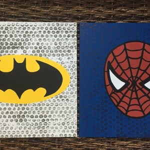 Superhero Canvas, Super Hero Wall Art, Handpainted Superhero Art - Etsy