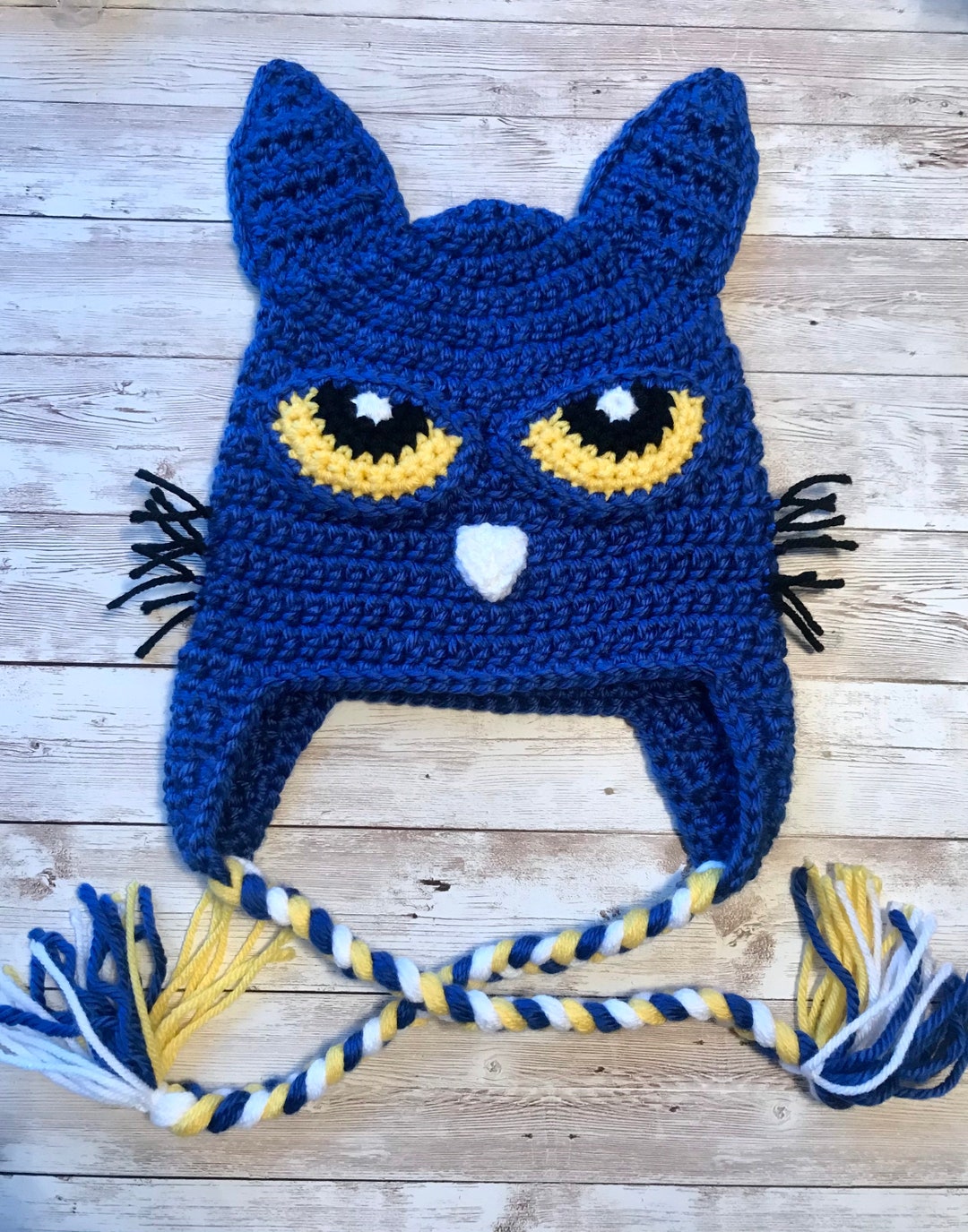 Blue Cat Crocheted Hat - Etsy