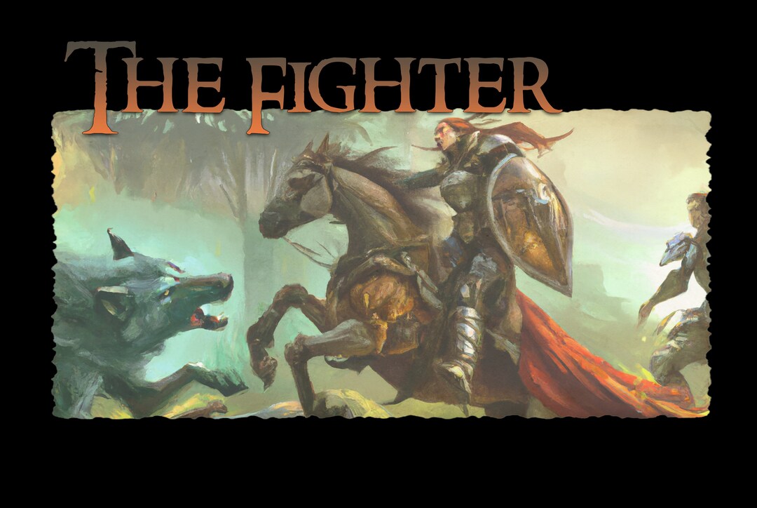 Adventurer Dnd Class Shirt Female Human Fighter Riding Steed Into ...