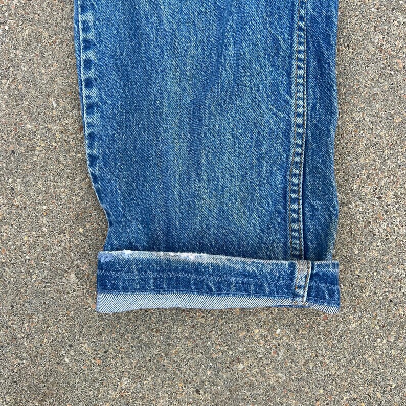 Levi's 505 34x30 Orange Tab Worn in Patch Reworked Regular Fit Straight ...