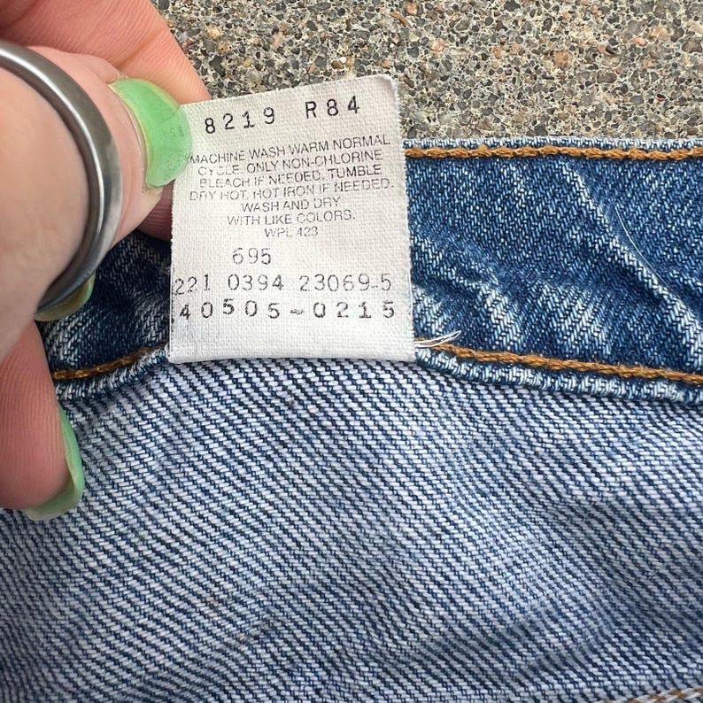 Levi's 505 34x30 Orange Tab Worn in Patch Reworked Regular Fit Straight ...