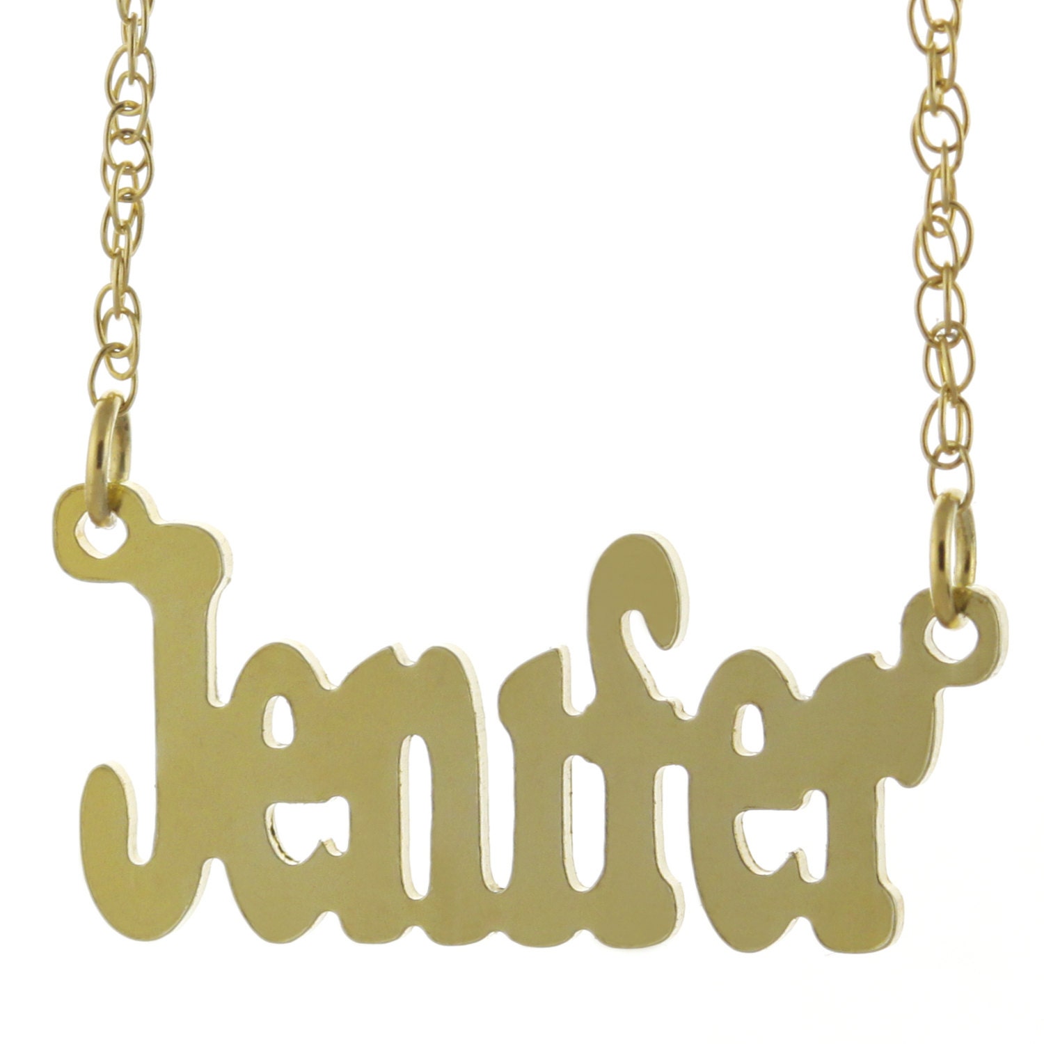 Cooper Font 925 Sterling Silver Personalized Any Name Plate Pendant ...