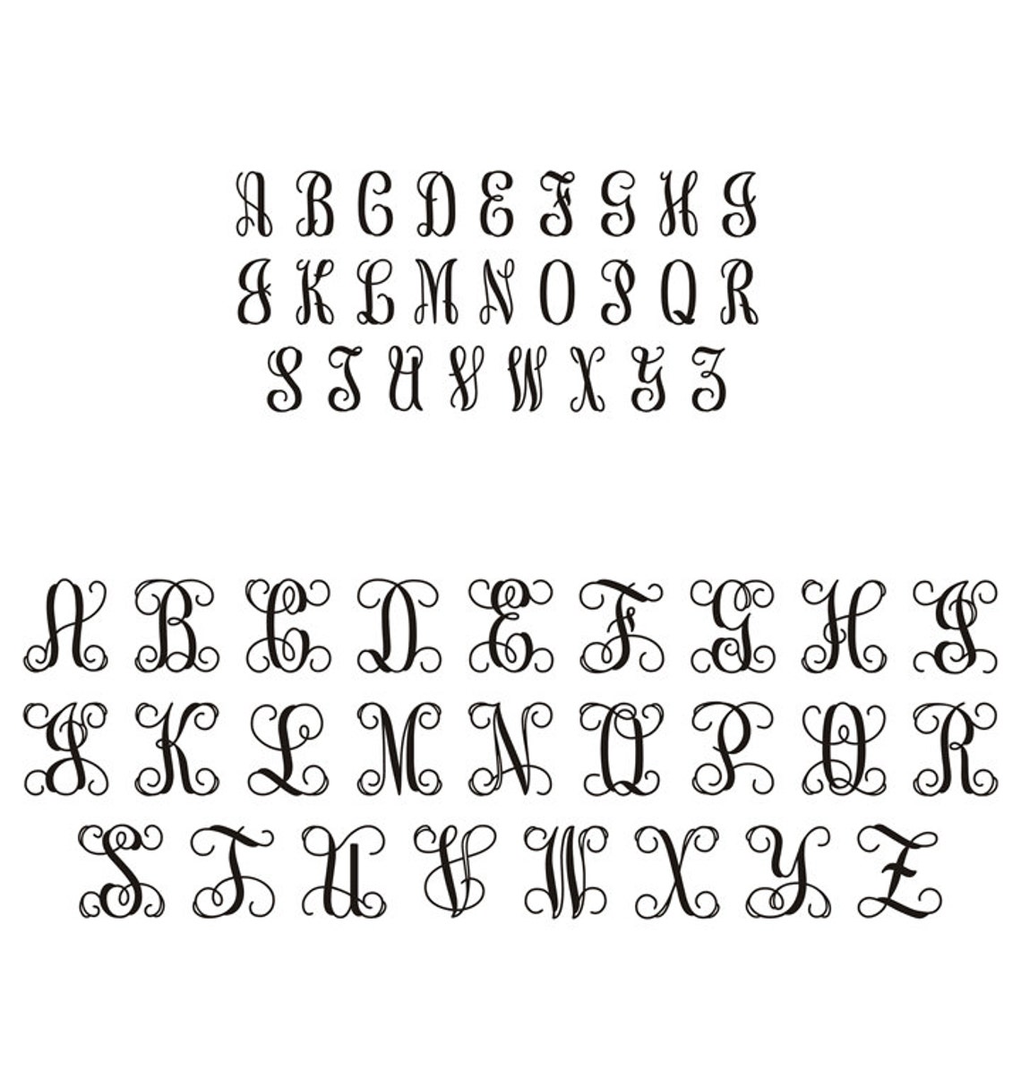 Custom Made 3 Initials Monogram Pendant Necklace in 925 - Etsy