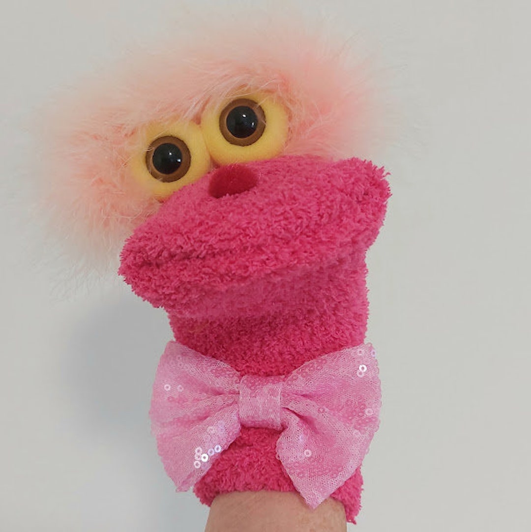 Pink Sock Puppet Funny Hand Puppet Theaterpuppets Kids - Etsy
