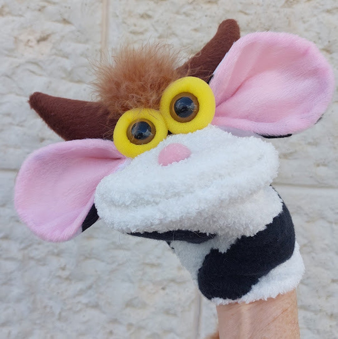 Cow Sock Puppet, Farm Animals Hand Puppet for Preschool Children ...