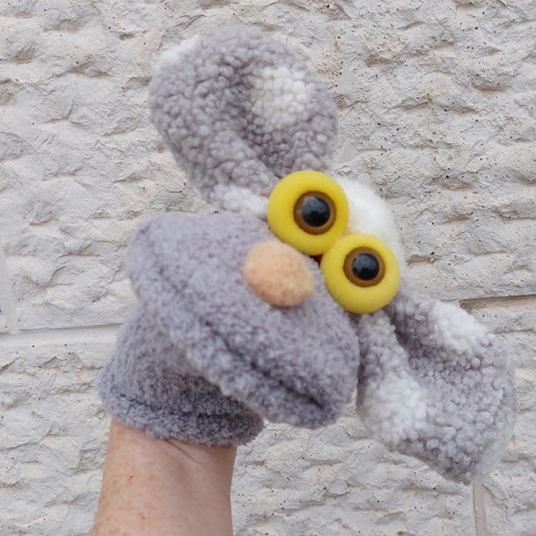 Soft Gray Sheep Sock Puppet Farm Animals Hand Puppet Made - Etsy