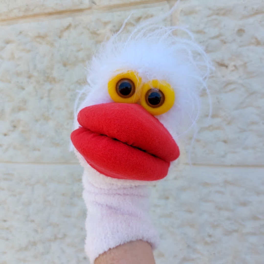 Professional Made White Duck Sock Puppet, , Glove Duck for Children - Etsy