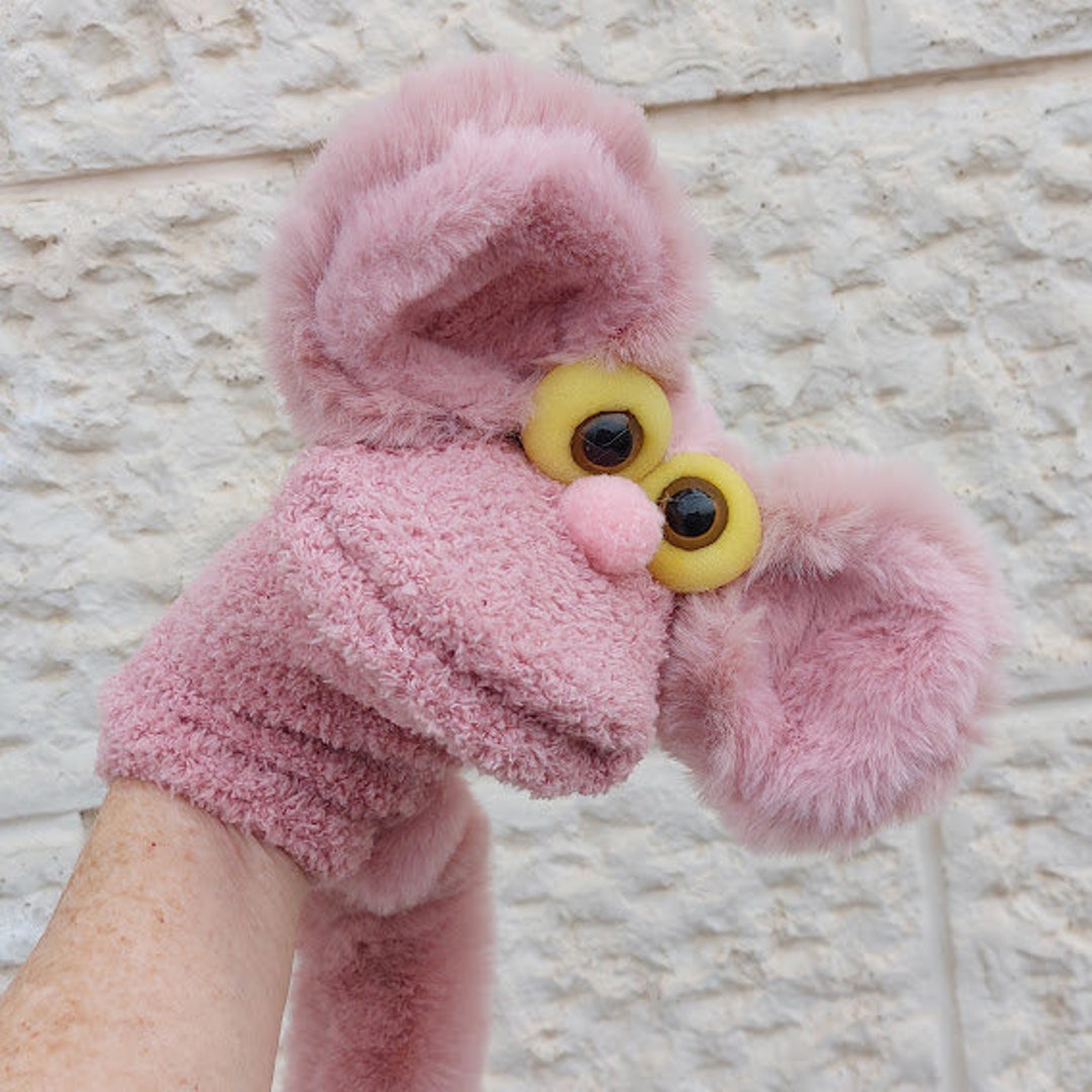 Pink Soft Monkey Hand Puppet, Kindergarten Cute Puppets Theater Show ...