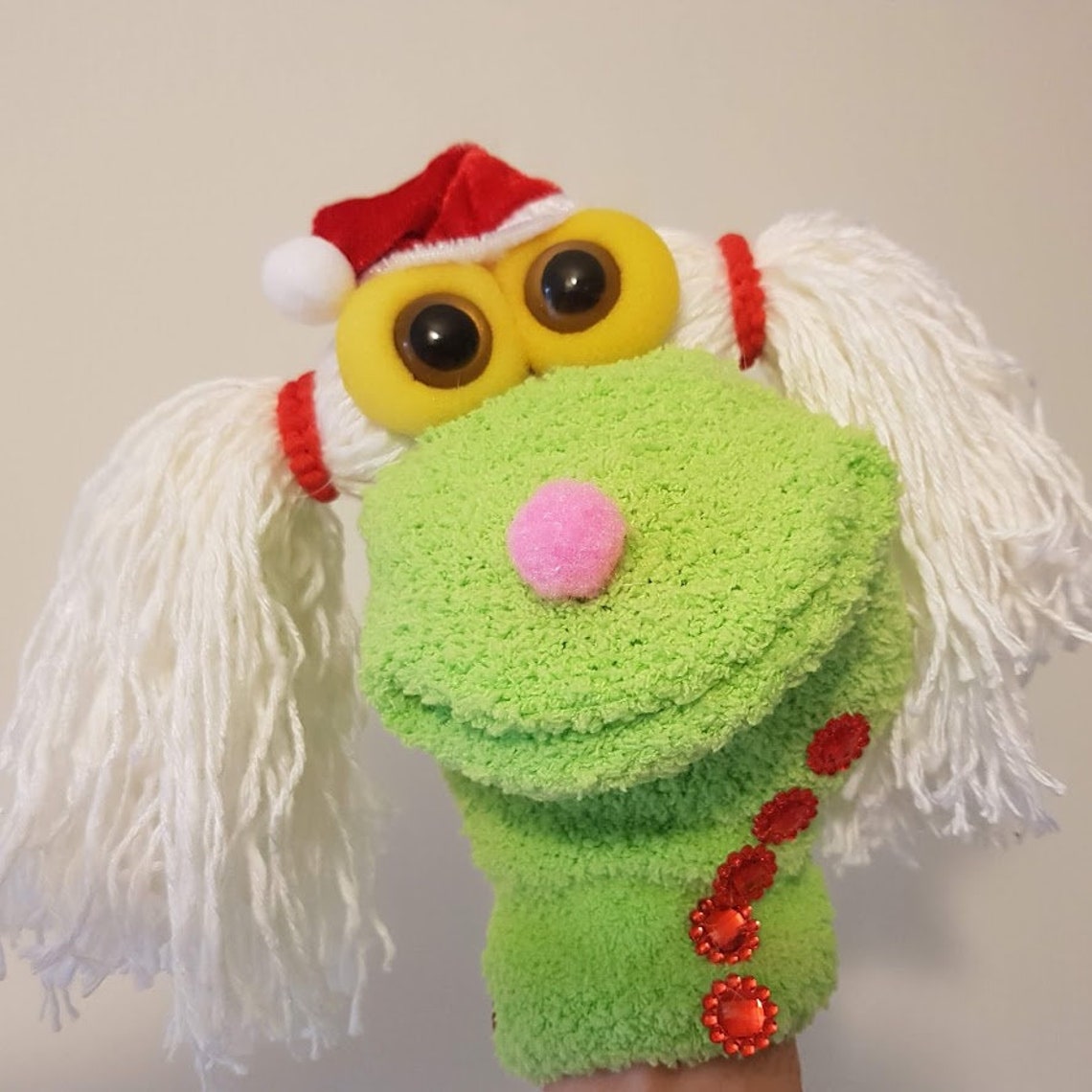 Original Christmas Girl Handmade Sock Puppet Christmas gift | Etsy