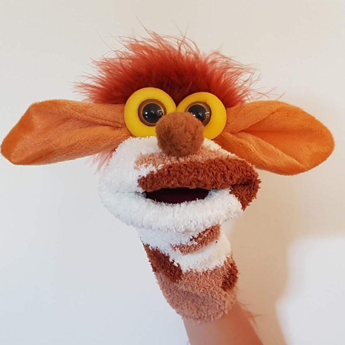 Professional Made Puppy Sock Puppet Movable Mouth Handmade | Etsy