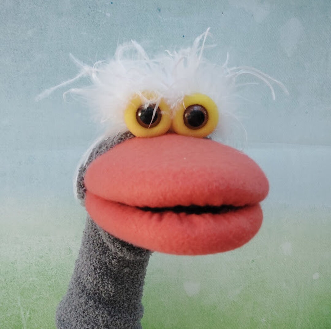 Handmade Gray Duck Sock Puppet, , Glove Duck for Children - Etsy