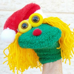 Funny Sock Puppet in Christmas Colors Gift for Young Children , Unique ...