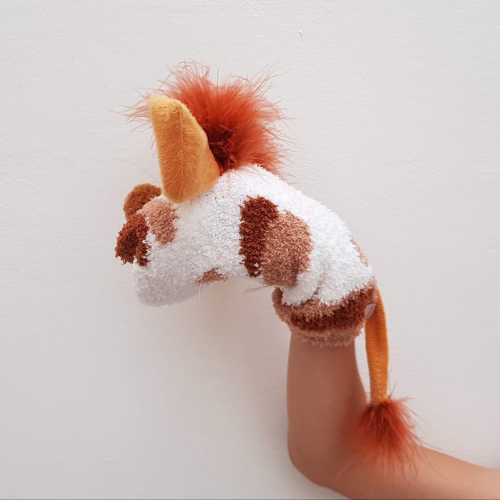 Professional Made Puppy Sock Puppet Movable Mouth Handmade | Etsy