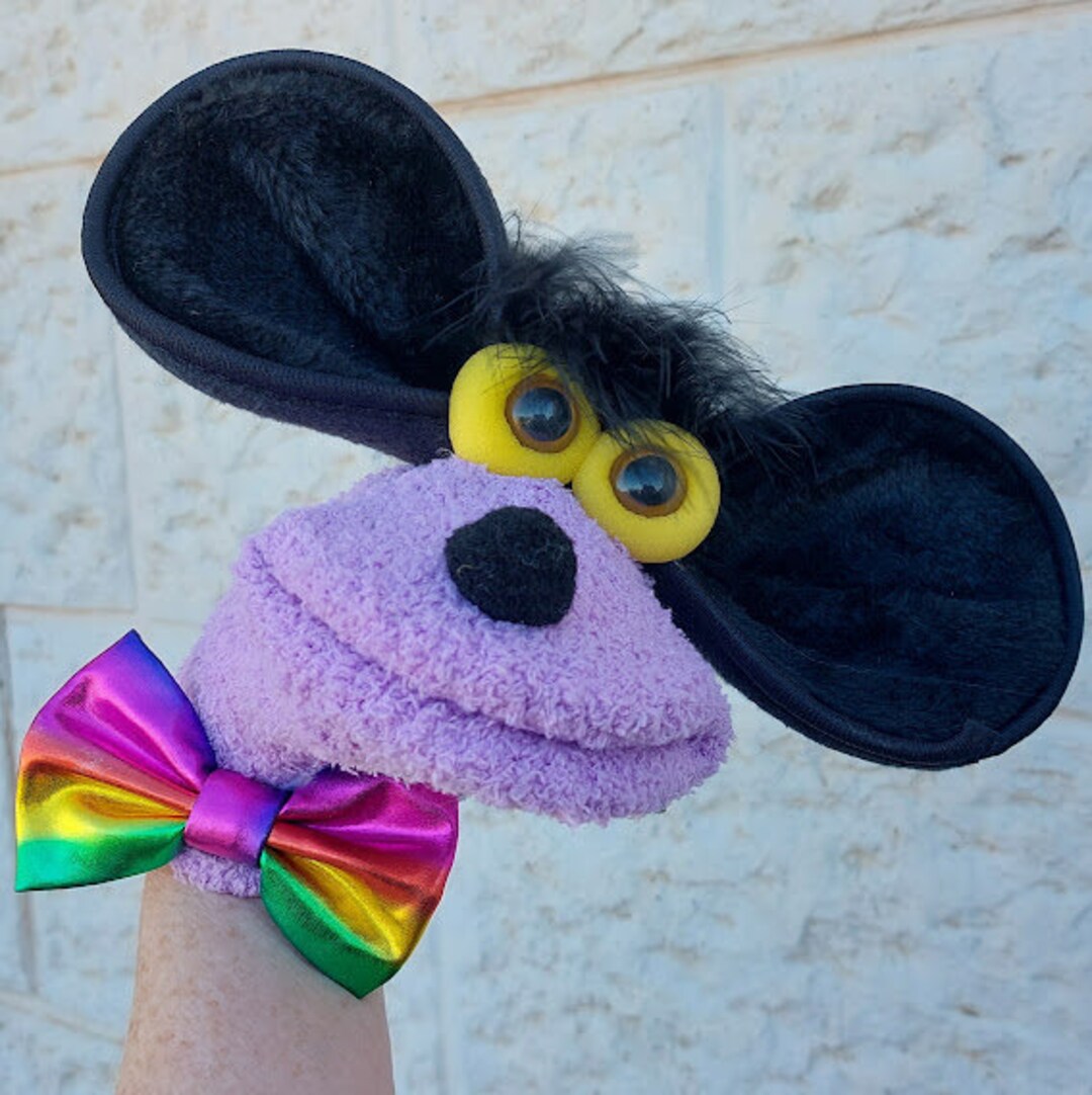 Light Pueple Mouse Sock Puppet, Kindergarten Cute Puppets Theater Show ...