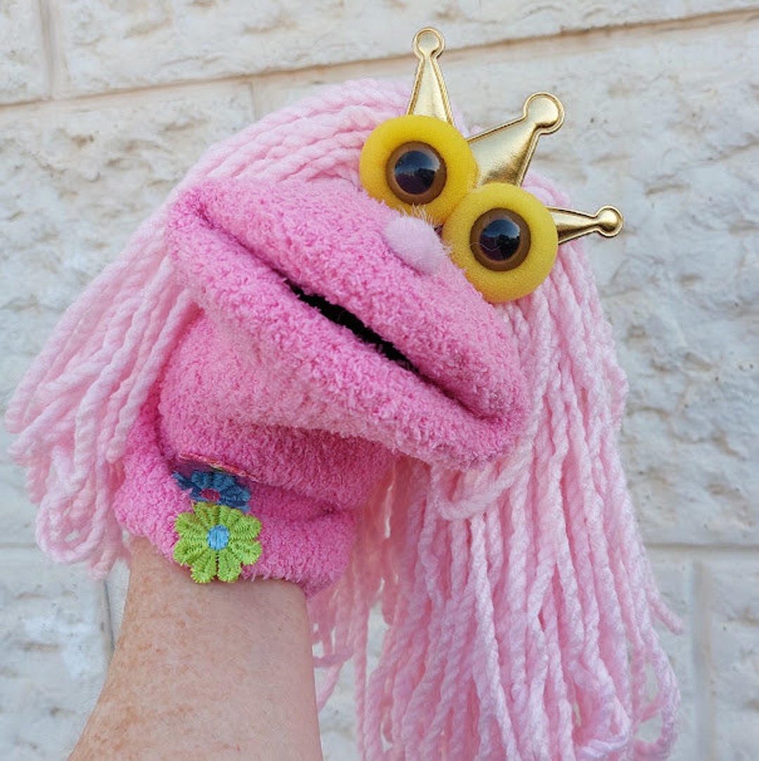 Princess Handmade Sock Puppet , Puppet With Tiara, Bed Time Story ...
