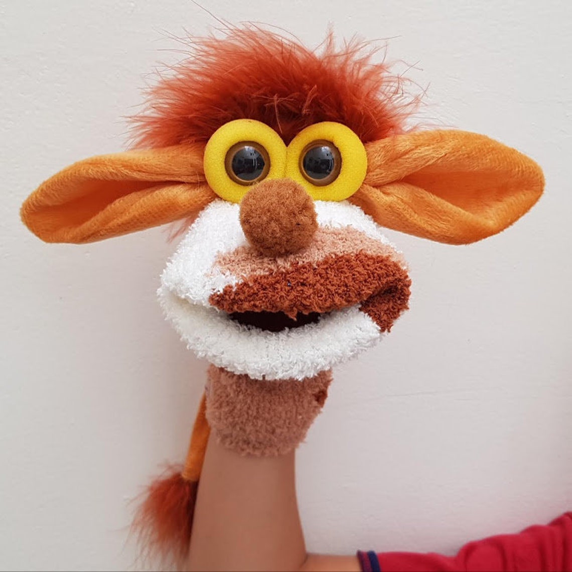 Professional Made Puppy Sock Puppet Movable Mouth Handmade | Etsy