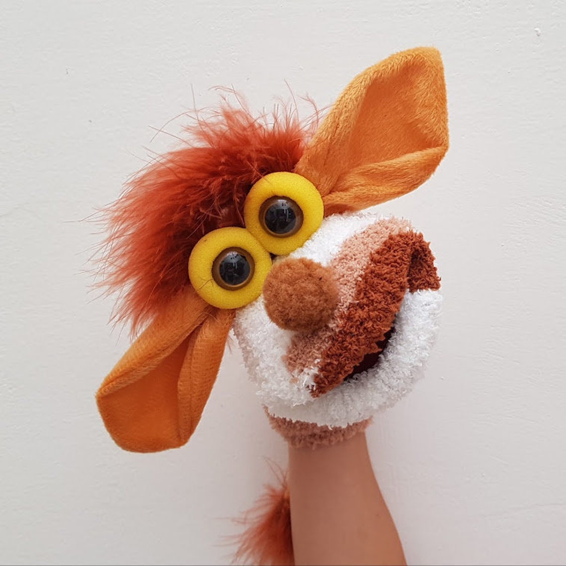Professional Made Puppy Sock Puppet Movable Mouth Handmade | Etsy