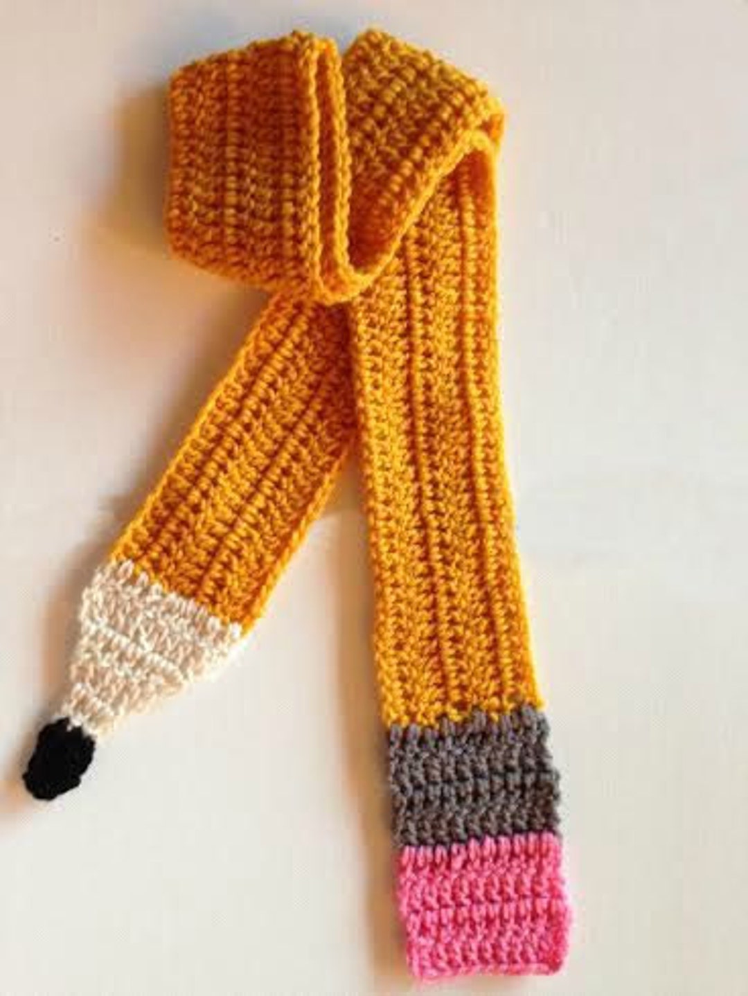 Crocheted Pencil, Pencil Scarf, Teacher Gift, Graduate Gift, Secretary ...