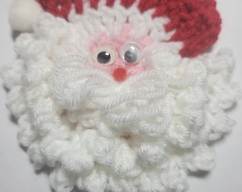 Vintage Crochet Santa Face Ornament Pattern - Etsy
