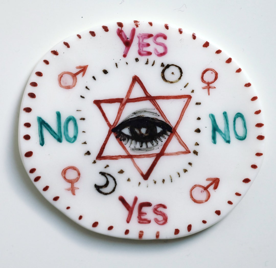 Pocket Pendulum Board With Pendulum in Porcelain and Shape of a Heart ...