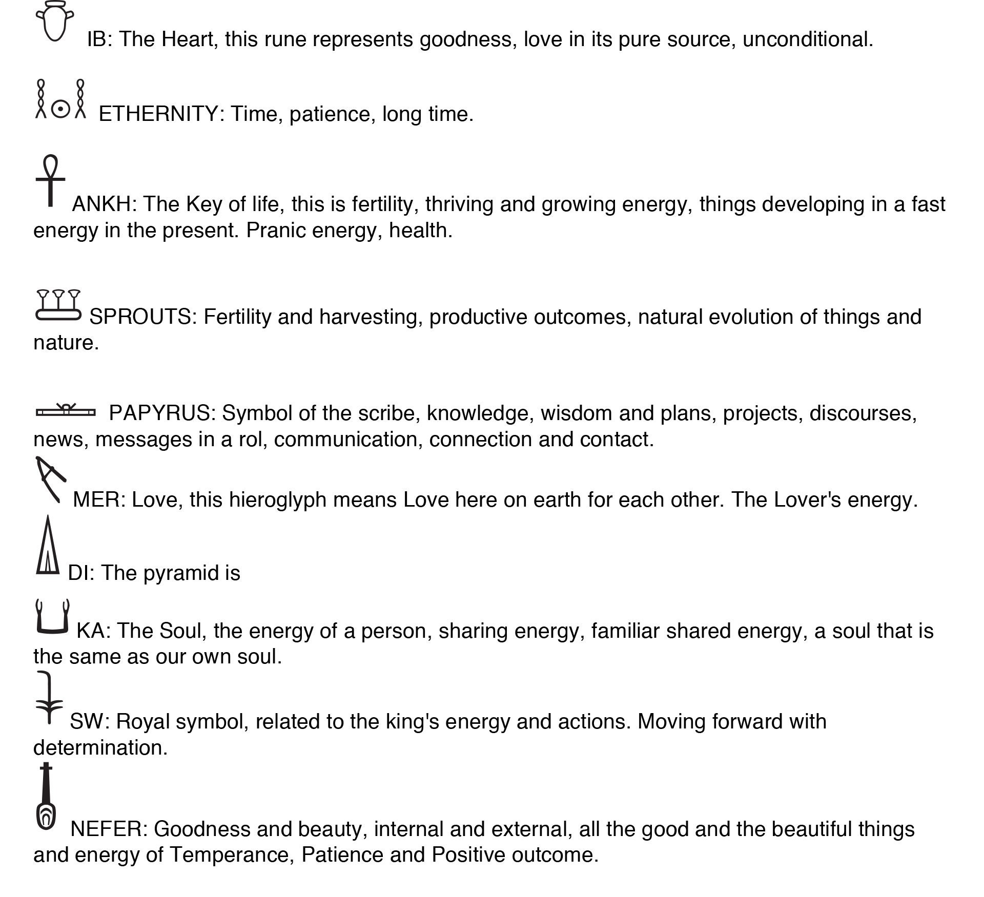 Egyptian Hieroglyphs RUNES for Divination in Porcelain, Hand Made - Etsy